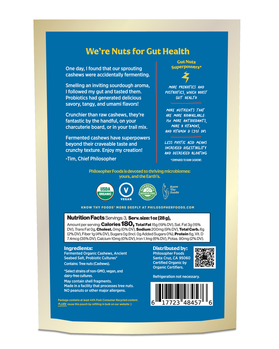 Gut Nuts: Fermented Cashews – Philosopher Foods